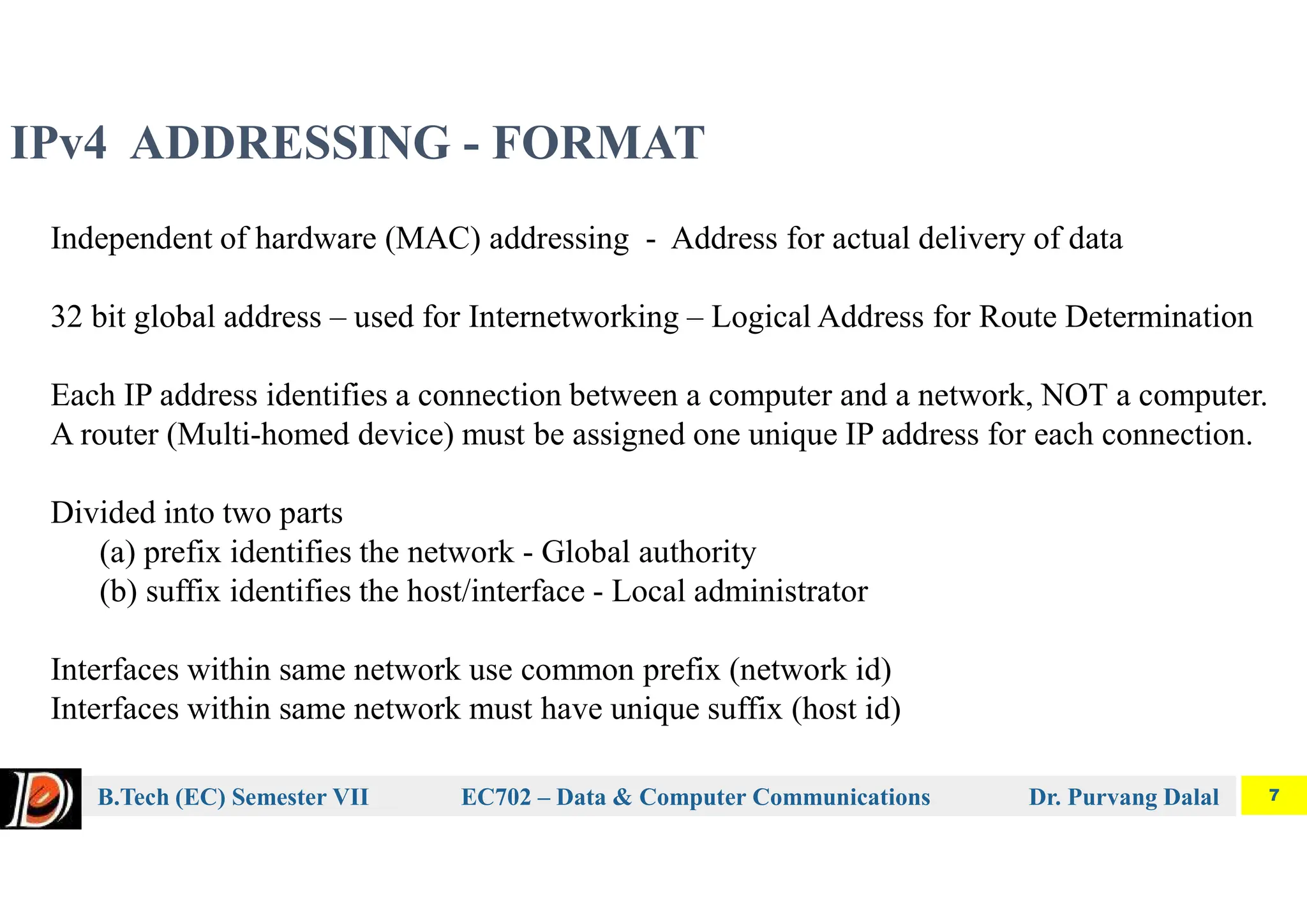 Network Layer for data computer and communication | PDF
