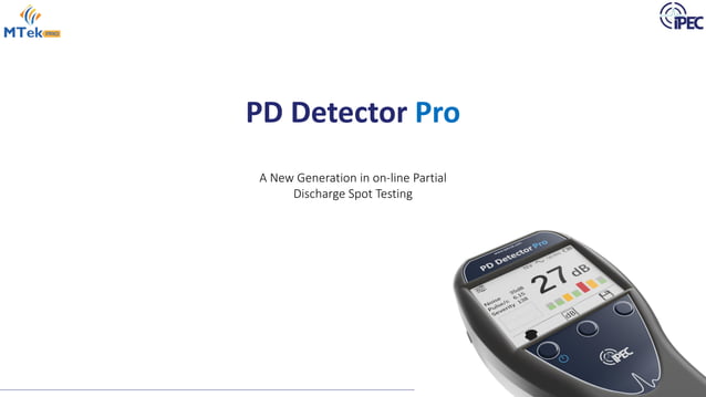 PDD Pro detector for Partial Discharge testing | PPT