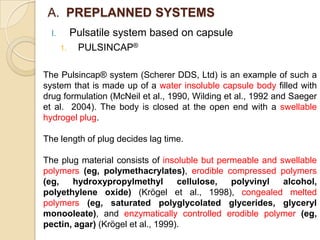 Pulsatile Drug Delivery System | PPTX