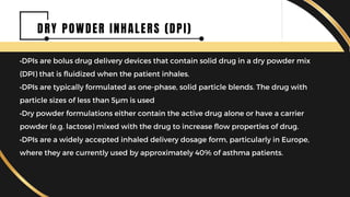pulmonary drug delivery system, mpharm sem 2 | PPTX