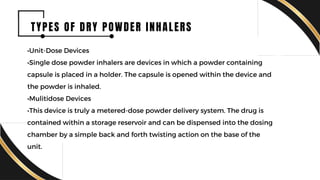 pulmonary drug delivery system, mpharm sem 2 | PPTX