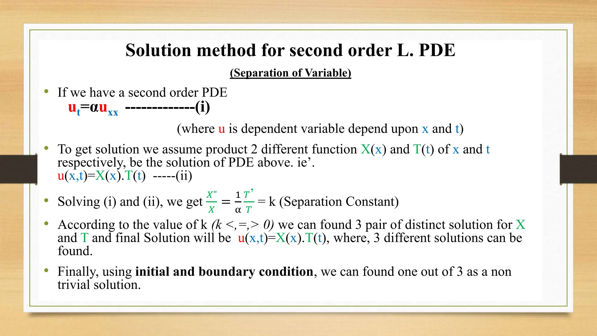 Understanding Partial Differential Equations Types And Solution Methods Pptx Physics Science
