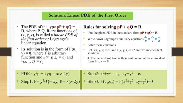 Understanding Partial Differential Equations: Types and Solution Methods | PPTX | Physics | Science