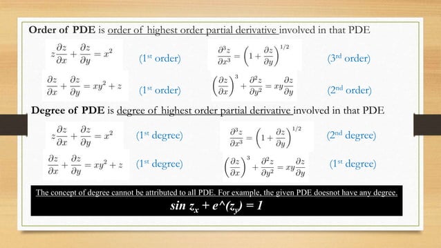 Understanding Partial Differential Equations: Types and Solution Methods | PPTX | Physics | Science