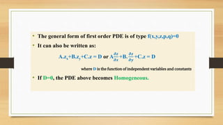 Understanding Partial Differential Equations: Types and Solution Methods | PPTX