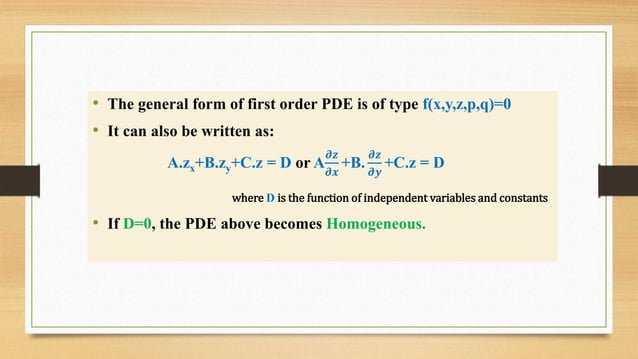 Understanding Partial Differential Equations: Types and Solution Methods | PPTX | Physics | Science