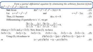 Partial Differential Equations::formation- rule 2(Elimination of ...