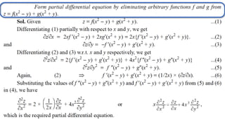 Partial Differential Equations::formation- rule 2(Elimination of ...