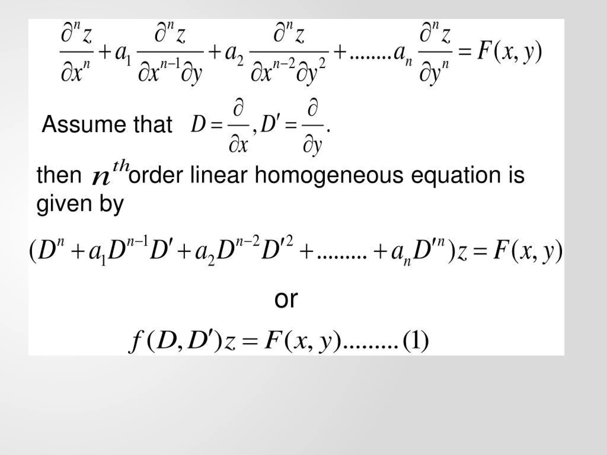 PARTIAL DIFFERENTIAL EQUATIONS AND ITS RESULTS | PPT
