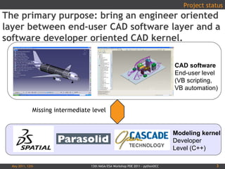 PDE2011 pythonOCC project status and plans | PPT | Web Development ...