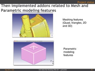 PDE2011 pythonOCC project status and plans | PPT | Web Development | Internet