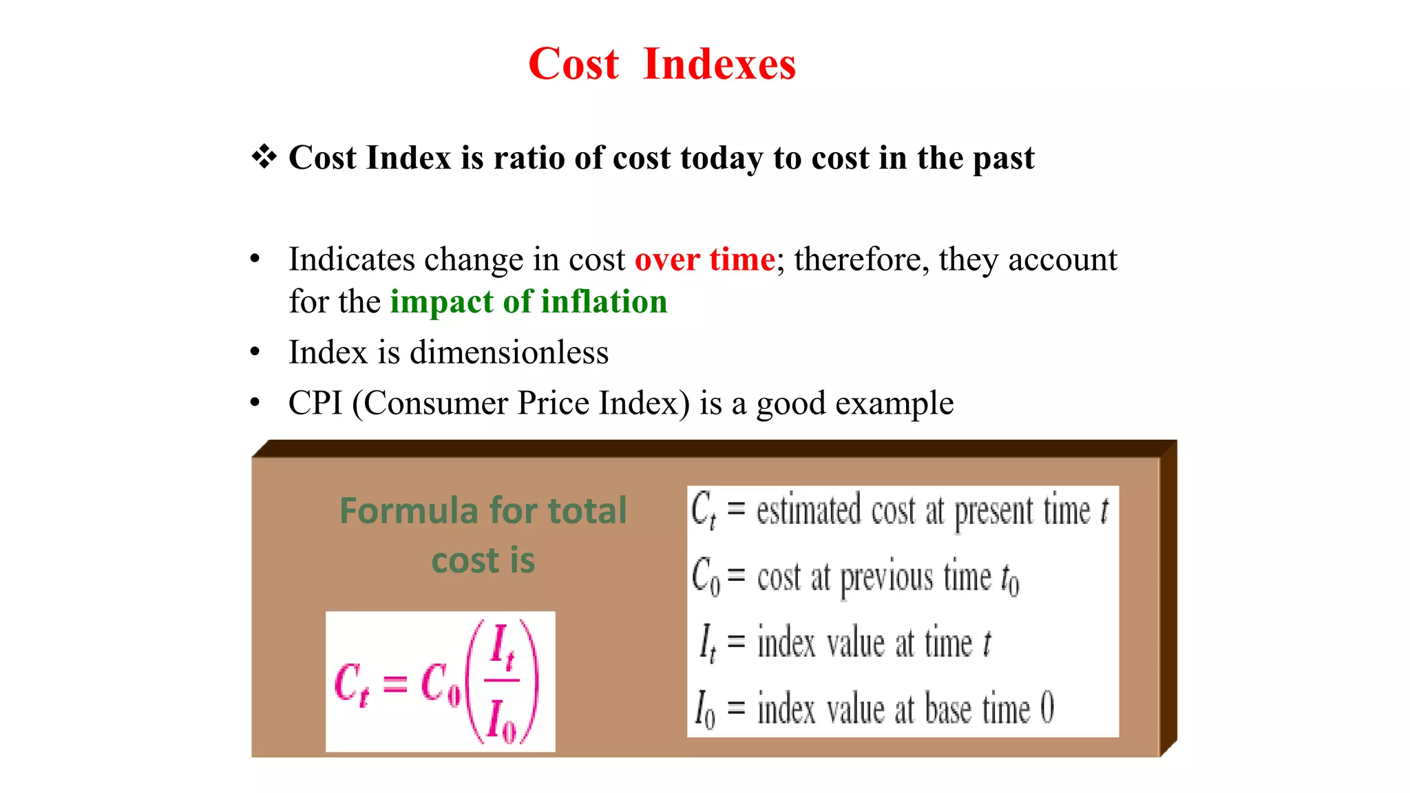Cost Indices for Industrial Application | PPTX