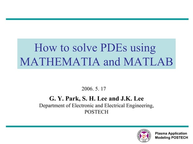Finite DIfference Methods Mathematica | PPT