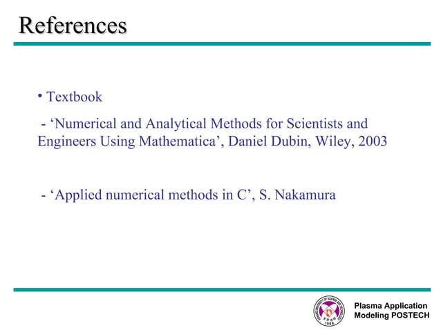 Finite DIfference Methods Mathematica | PPT