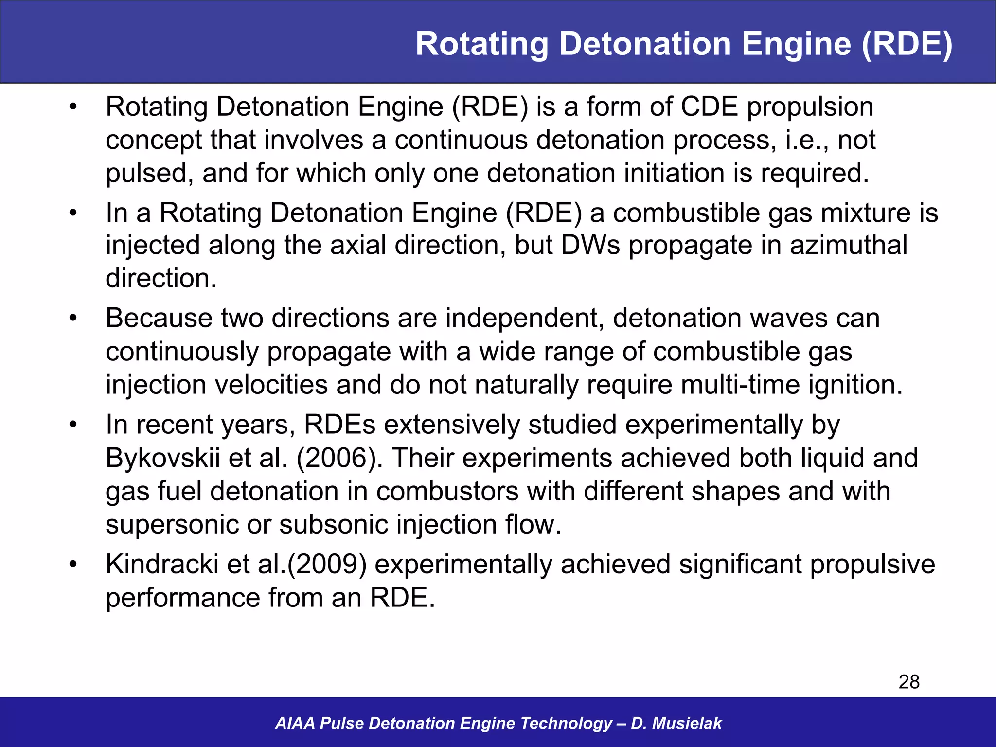 Pulse Detonation Propulsion Options | PDF