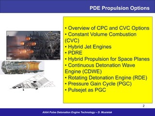 Pulse Detonation Propulsion Options | PDF