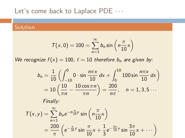 Partial Differential Equations, 3 simple examples