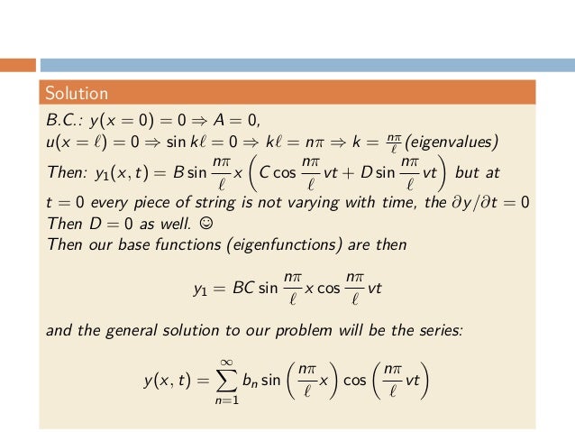 Partial Differential Equations, 3 simple examples