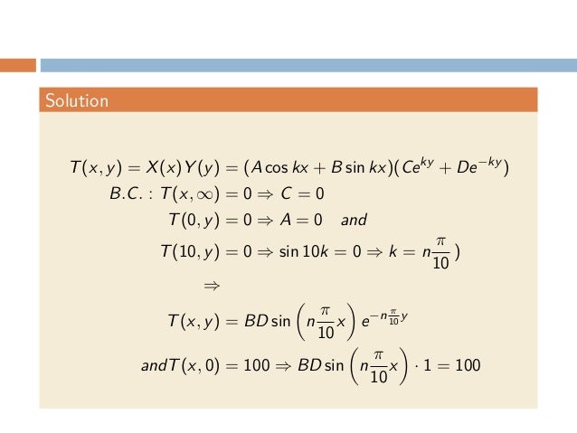 Partial Differential Equations, 3 simple examples
