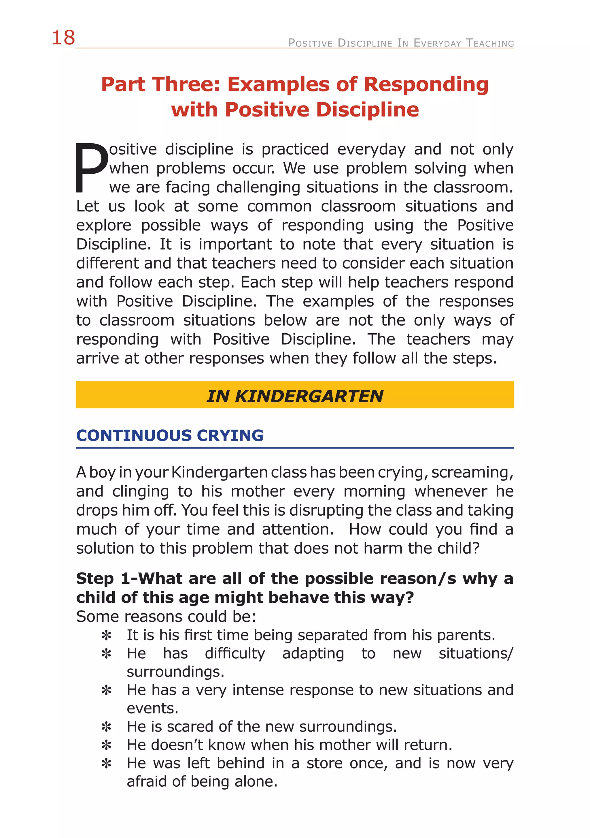Positive Discipline in Everyday Teaching Primer | PDF