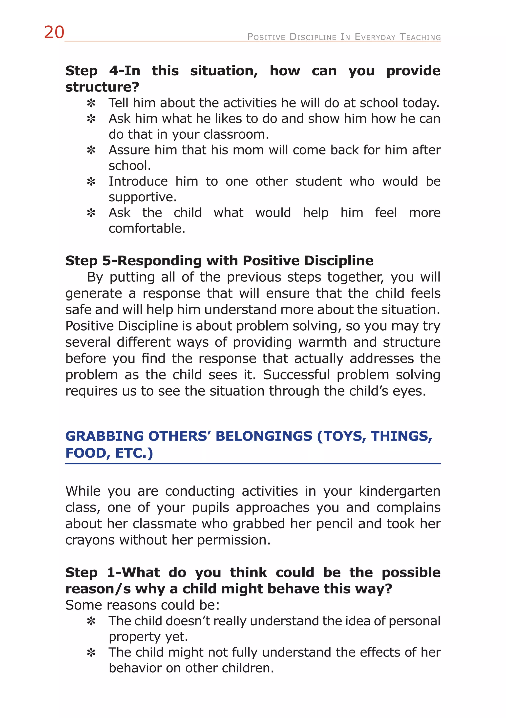 Positive Discipline in Everyday Teaching Primer | PDF