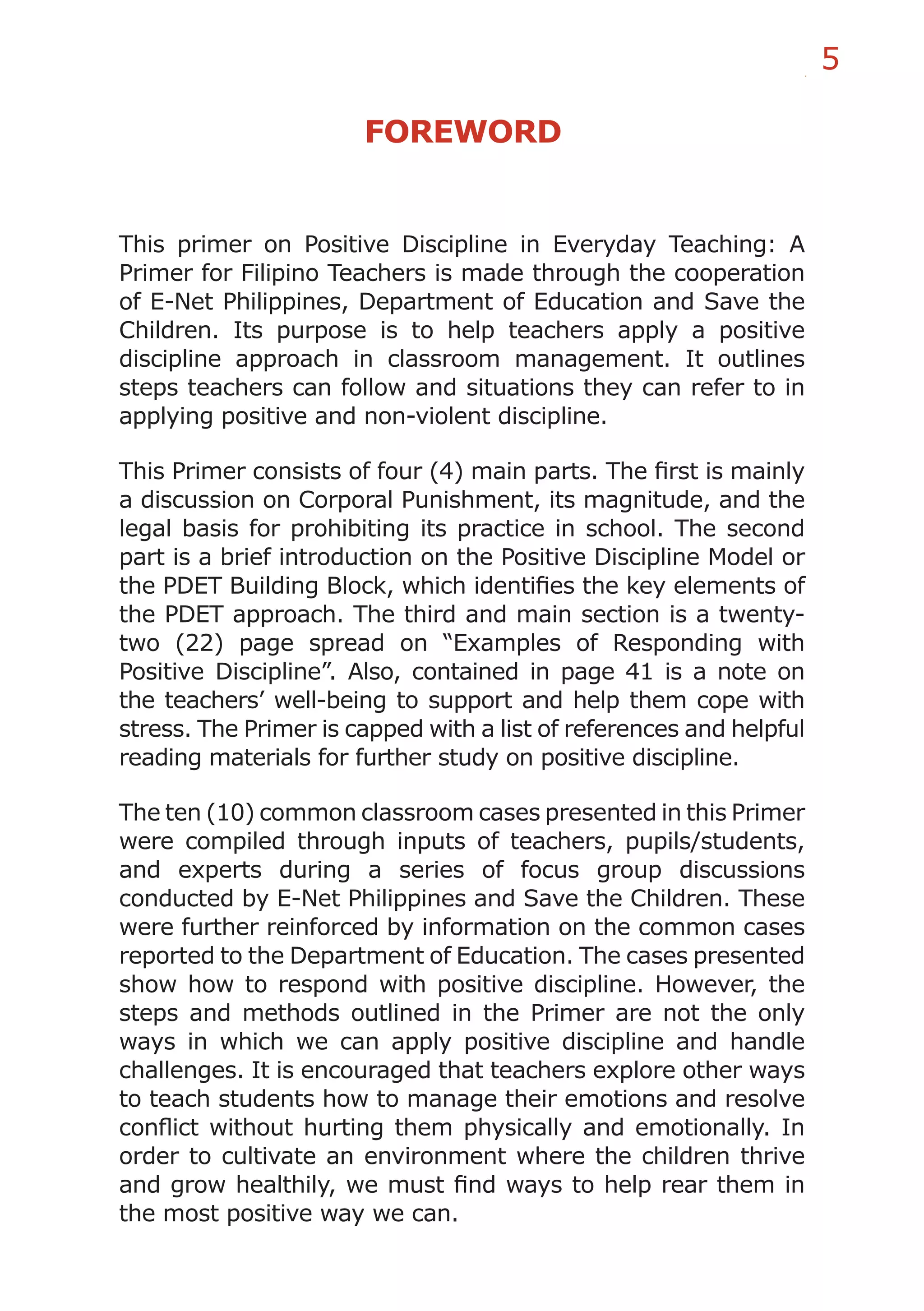 Positive Discipline in Everyday Teaching Primer | PDF