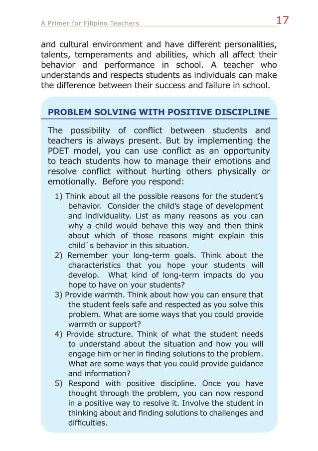 Positive Discipline in Everyday Teaching Primer | PDF | Parenting ...
