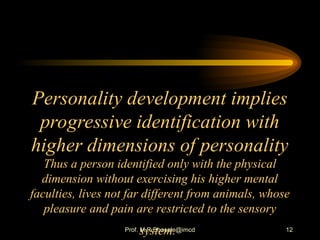 p dev ppt swami VV.ppt swami vivekananda's message about personality. basics of personality, | PPT