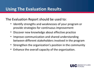 PDE Week 5: Developing an Evaluation Plan | PPT