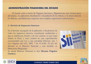 CODIGO TRIBUTARIO universidad sek contador auditor | PDF