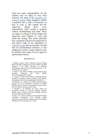 Lack of Awareness on Students Lead to Poor Research Proposal- Tutors ...