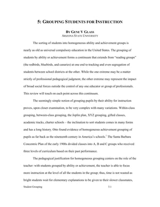 Pdf GROUPING STUDENTS | PDF