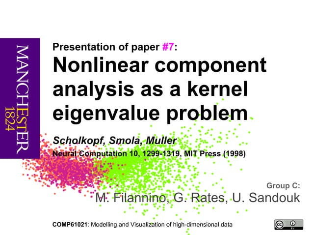 Nonlinear component analysis as a kernel eigenvalue problem | PDF