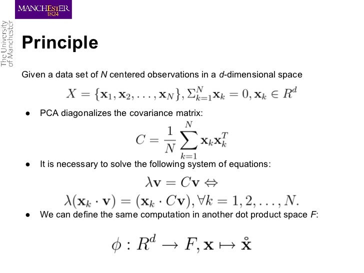 Nonlinear Component Analysis As A Kernel Eigenvalue Problem
