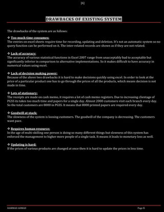 proposal on point of sale information system of a super store | PDF