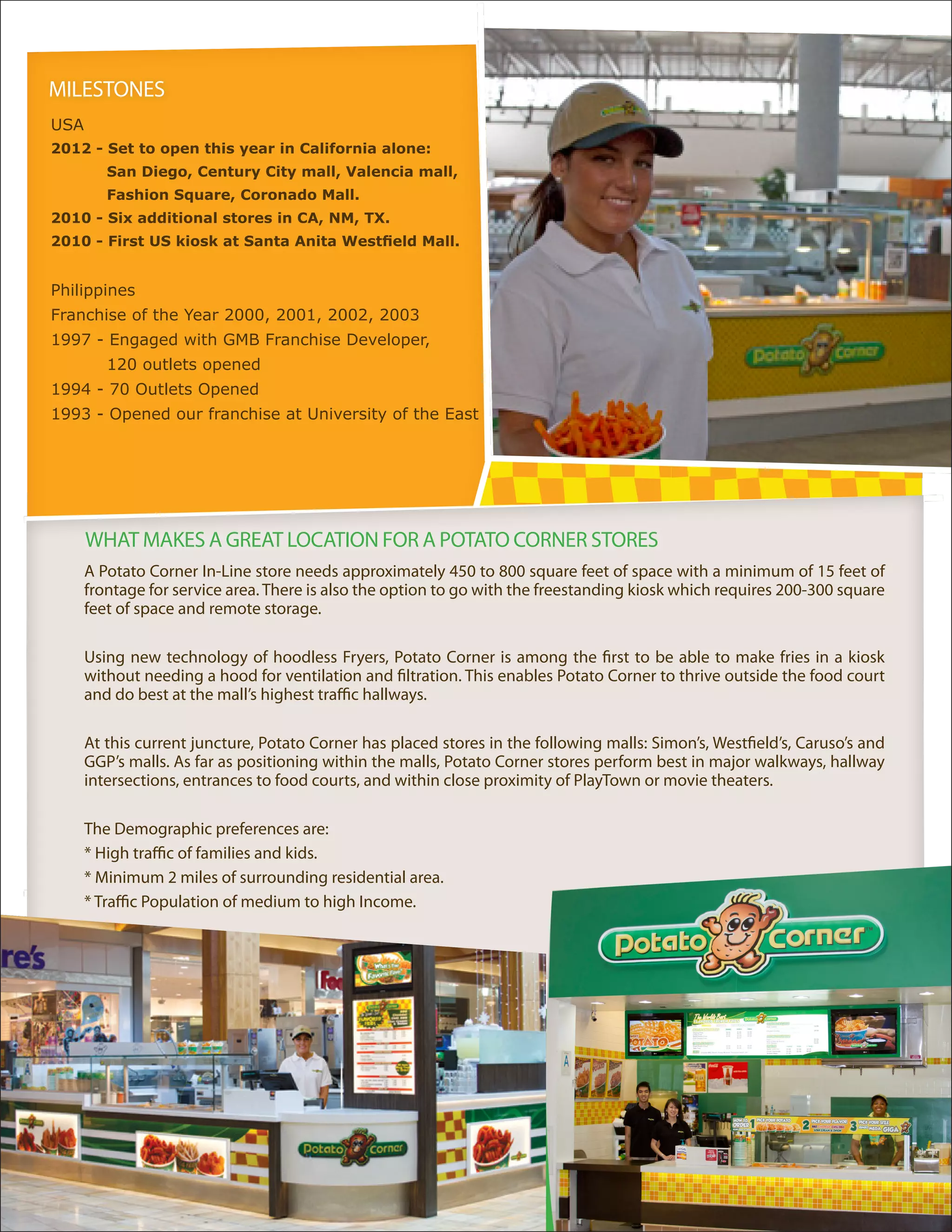 Potato Corner USA Mall Info Package | PDF