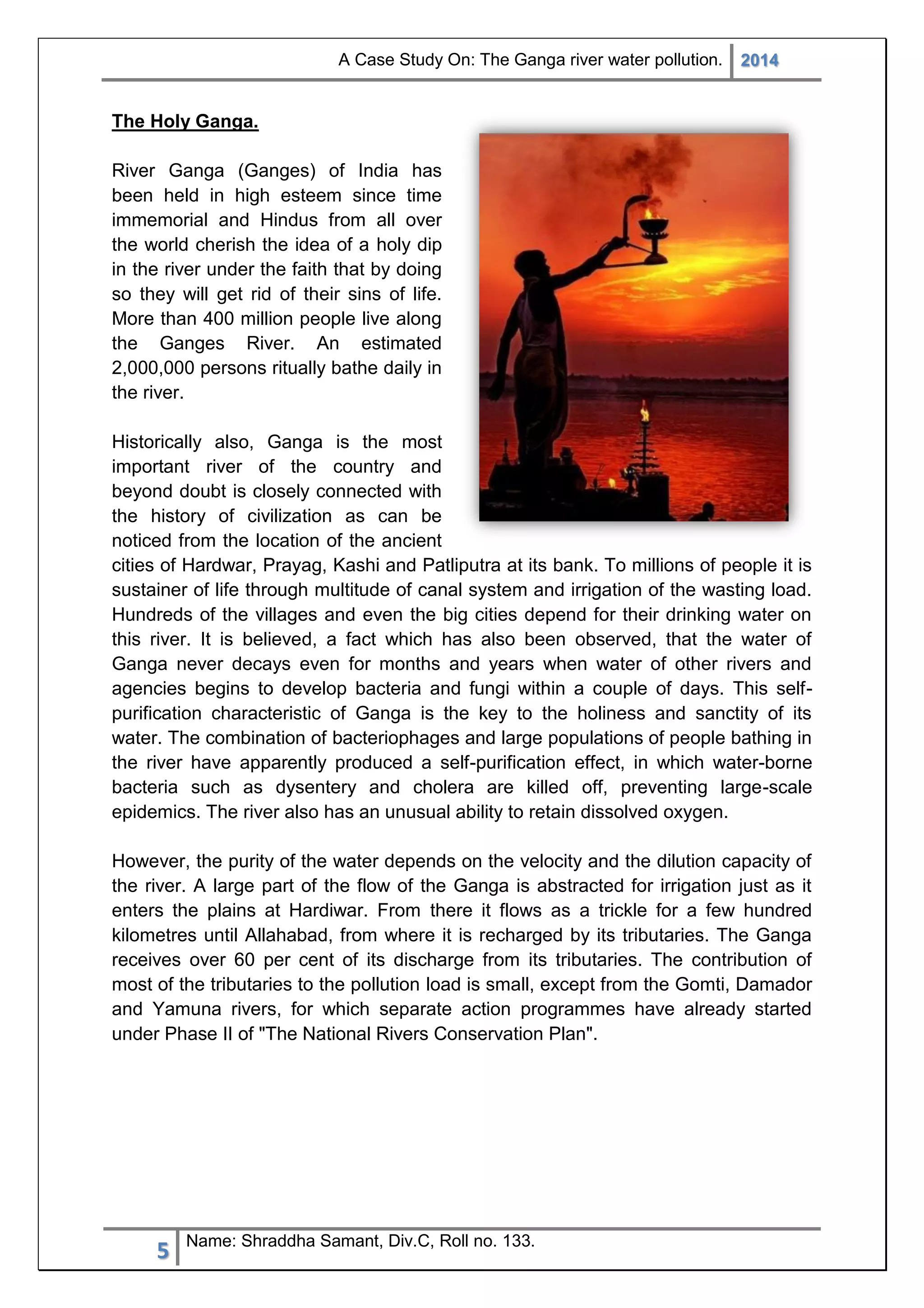 Case study on: Ganga water pollution | PDF