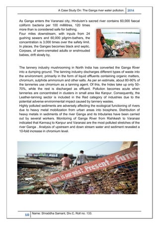 Case study on: Ganga water pollution | PDF