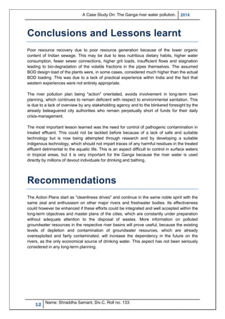 Case study on: Ganga water pollution | PDF