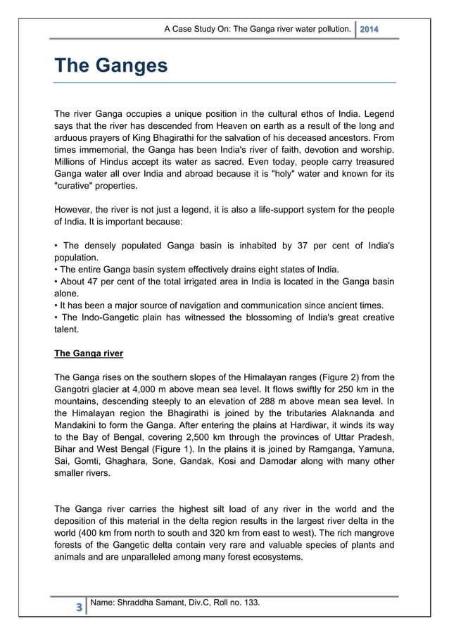 Case study on: Ganga water pollution | PDF