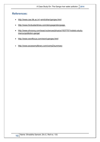 Ganga River Pollution Case Study