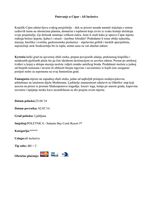 Cipar putovanje | PDF