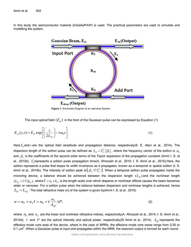 Soliton comb generation using add-drop ring resonators | PDF