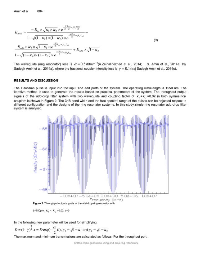 Soliton comb generation using add-drop ring resonators | PDF
