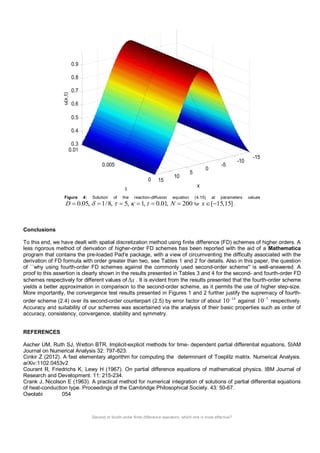 Second or fourth-order finite difference operators, which one is most effective? | PDF ...