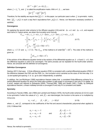 Second or fourth-order finite difference operators, which one is most effective? | PDF ...