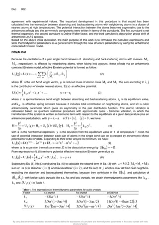 By using the anharmonic correlated einstein model to define the expressions of cumulants and ...