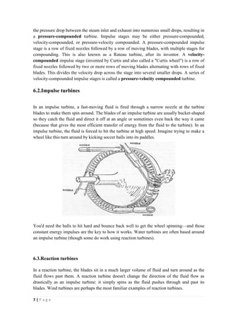 A Report on Steam Turbine | PDF