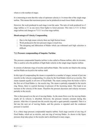 A Report on Steam Turbine | PDF