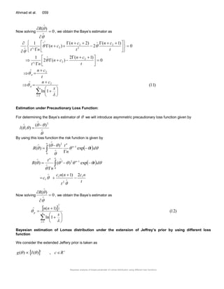 Bayesian analysis of shape parameter of Lomax distribution using different loss functions | PDF